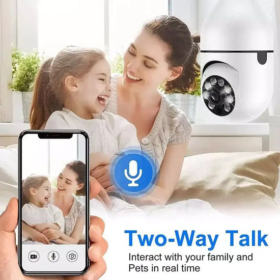 Speed-X Bulb Camera 1080p Wifi 360 Degree Panoramic Night Vision Two-W ...